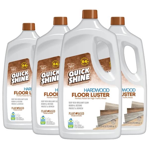 Quick Shine 64oz High Traffic Hardwood Floor Luster and Polish, Refill ...