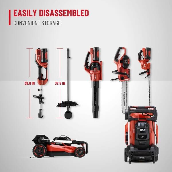 DCK Powerful String Trimmer & Edger, 58V/5.0Ah Battery and 8A Charger ...