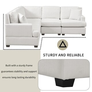 Stretch Sectional Couch L-Shape Sofa Bed Loveseat Sofa Set - Bed Bath ...