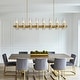 KAYLA Brass Kitchen Island Lighting- 16-Light Linear Chandelier - Bed ...