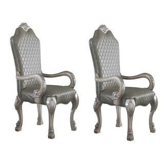 Grey and Vintage Bone White Arm Chairs (Set of 2) - Bed Bath & Beyond ...
