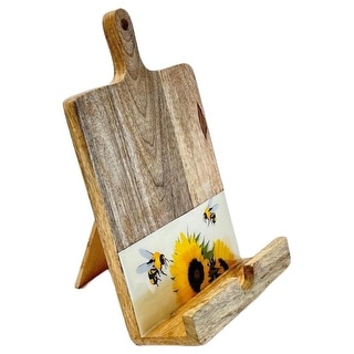 Lexi Home Mango Wood Sunflower Bee Book Holder - Bed Bath & Beyond ...