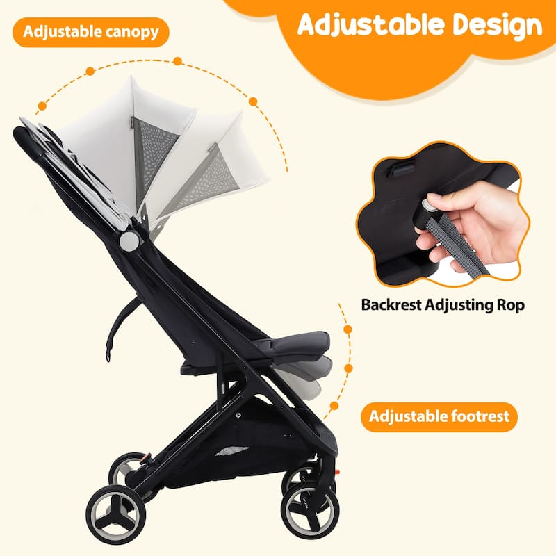 Lightweight Stroller Compact One-Hand Fold Travel Stroller - Bed Bath ...