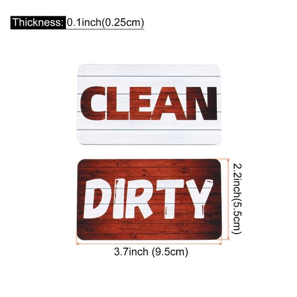 Dishwasher Magnet Clean Dirty Sign Rectangle Brown-White Version - Bed ...