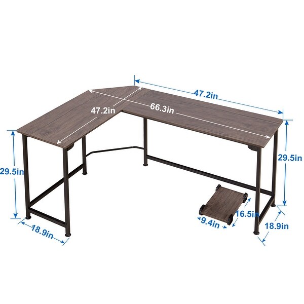 VECELO L shaped Modern Computer Desk Writing Corner Desk Bed Bath Beyond 30538380