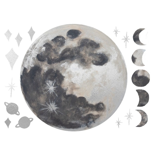 Mr. Kate Moon Peel and Stick Giant Wall Decals with Metallic - Bed Bath ...