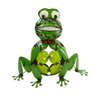 Rustic Arrow Metal Frog Circles Garden Art - 17.5L x 15W x 19.50H - Bed ...