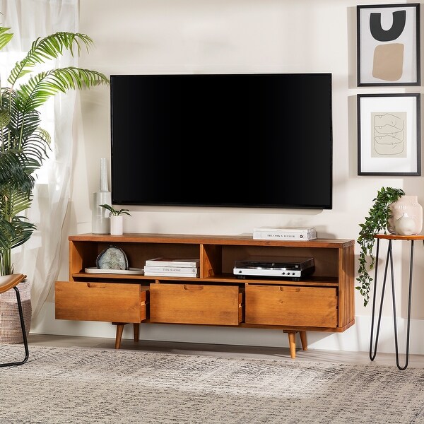 Middlebrook Alby 58 inch Mid Century Solid Wood TV Stand On Sale Bed Bath Beyond 25493089