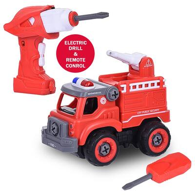 DIY Fire Truck Take Apart Toys-Electric Drill-Converts To Remote ...