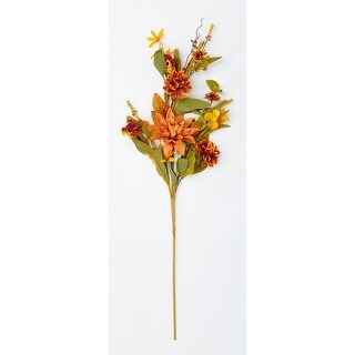 32" Fall Flowers & Green Leaves Spray, Set of 3 - Bed Bath & Beyond ...