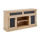 Embossed Pattern TV Stand, TV and Media Console with Open and Closed ...