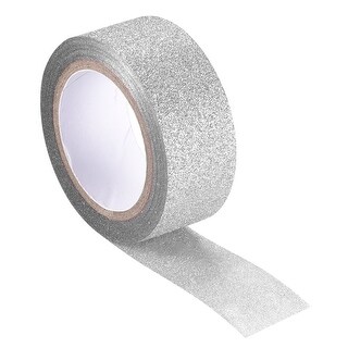 Glitter Tape, Decorative Craft Tape Silver Tone 1.5cm x 5 M - Silver ...