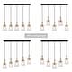 Haye Modern 5-Light Glass Chandelier Black Gold Island Lights for ...