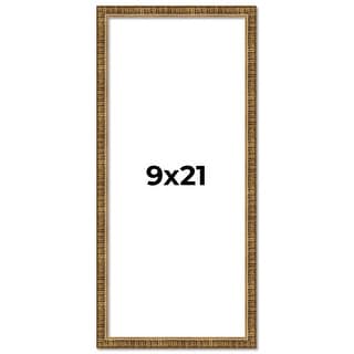 9x21 Frame Gold Solid Wood Picture Frame - Complete Modern Photo Frame ...
