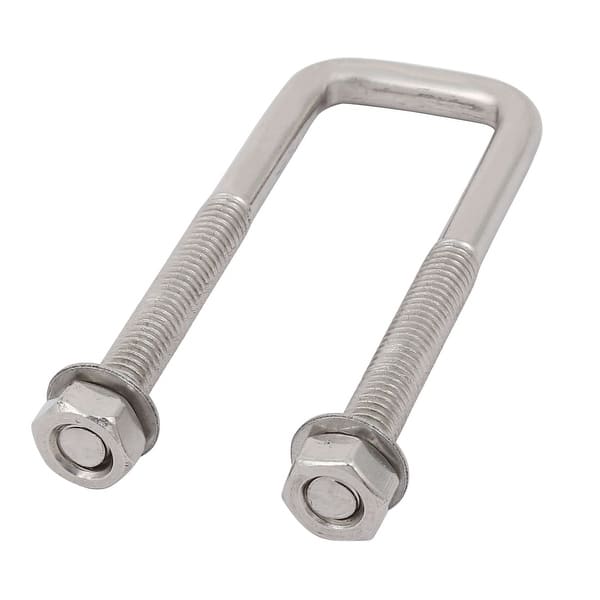 M6 Thread 20mm Inner Wide 304 Stainless Steel Square U Bolt w Hex Nut ...