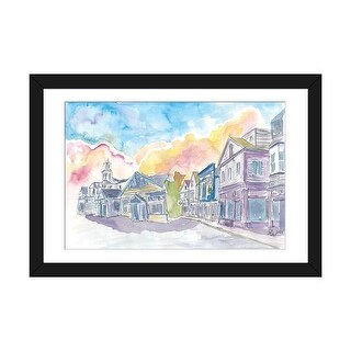 iCanvas "Colorful Main Street Scene With Historic Houses In ...