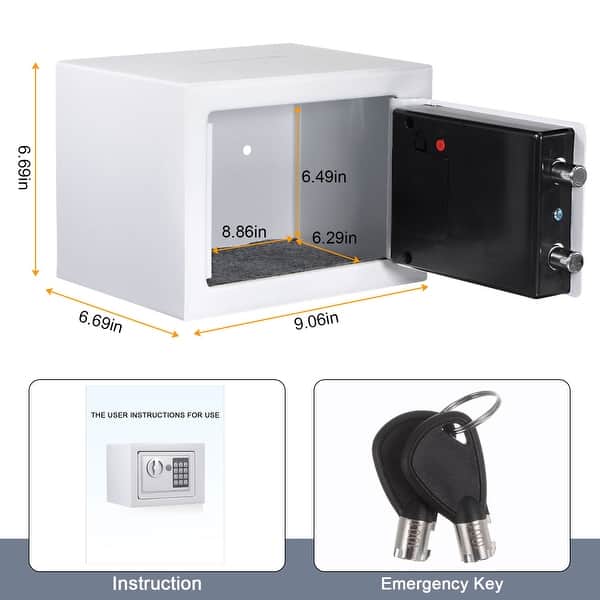 Fireproof Small Safe Box Digital Electronic Security Safe Box for Home ...