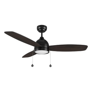 Reed 52-inch Indoor Ceiling Fan with Pull Chain,Dimmable LED Light Kit ...
