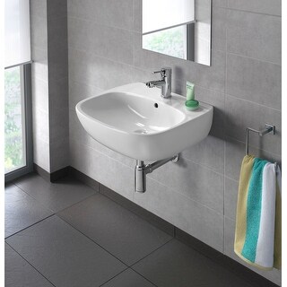 Bissonnet Moda 55 Moda 21-11/16" Vitreous China Wall Mounted Bathroom ...
