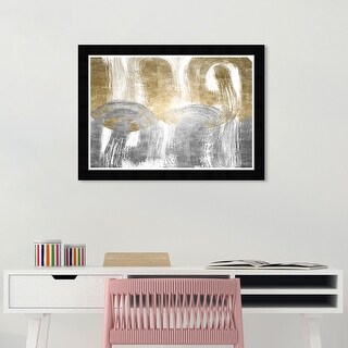 Wynwood Studio 'Two Become One' Abstract Gold Wall Art Framed Print ...