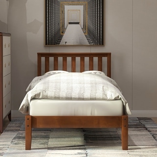 Stylish Wood Bed Frame with Wood Slats, Twin Size - Bed Bath & Beyond ...