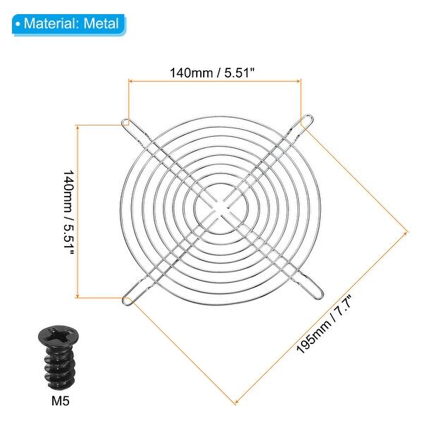 160mm Fan Finger Grill, 8 Pack Metal Grill Protector Guard with Screw ...