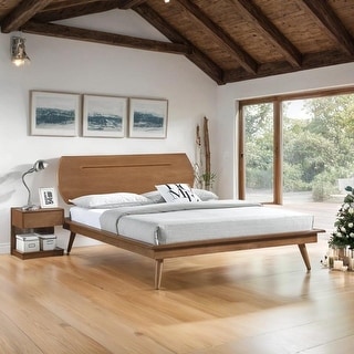 Queen Size Bed Wool Fabric Floral Design Headboard - Bed Bath & Beyond ...