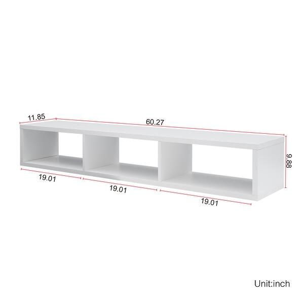 Shallow Floating TV Console for 60" TVs with Wall Mount - Bed Bath ...