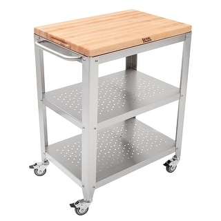 John Boos Cucina Culinarte Cart w/Removable Chop Board for Kitchen, 30 ...