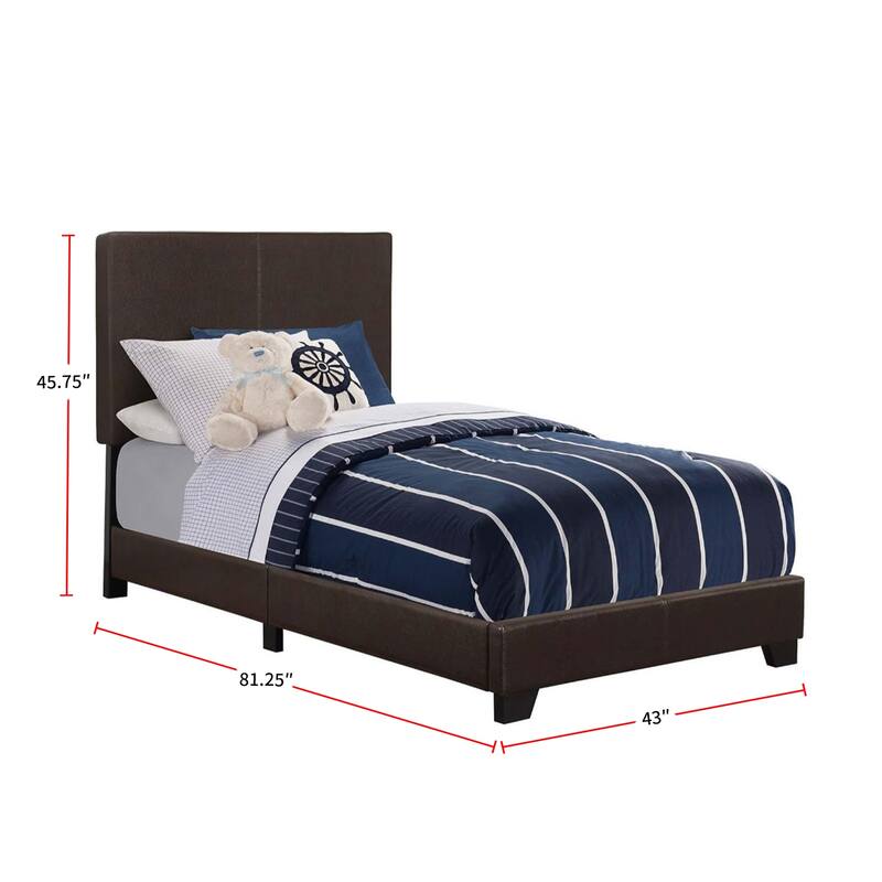 Leatherette Upholstered Bed - Overstock - 35182468