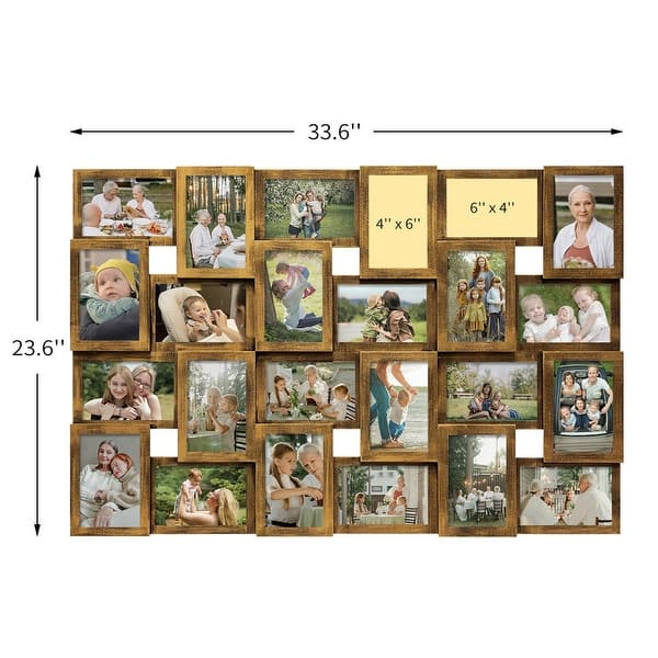 HELLO LAURA 24 Opening Family Photo Frame Collage Wall Hanging Picture ...