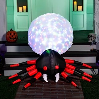 Joyfy 4ft Projection Kaleidoscope Spider Inflatable with Built-in LEDs ...