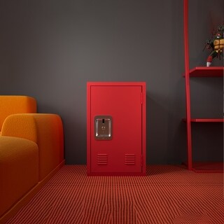 24"H Small Metal Locker,Lockable Storage Cabinet with 1 Doors - Bed ...