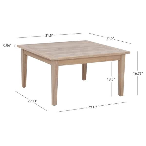 Percy Indoor/Outdoor Natural Square Coffee Table - Bed Bath & Beyond ...