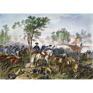 Battle Of Eutaw Springs. /Nmajor General Nathaniel Greene (Waving Hat ...