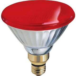 GE Lighting 13472 Incandescent PAR38 Outdoor Red Floodlight Bulb, 85W ...