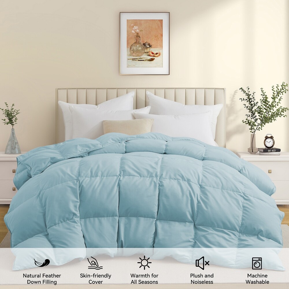 Blue Down Comforters and Duvet Inserts | Shop our Best Bedding Deals ...