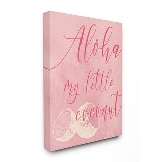 Stupell Pink Aloha My Little Coconut, Proudly Made in USA - 36 x 48 ...