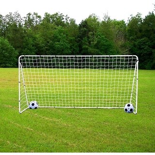 Soccer Goal 12' x 6' Football W/Net Clips, Anchor Ball Training Sets ...