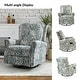 Roderich Farmhouse Floral Print Swivel Rocker Recliner with Rolled Arms ...