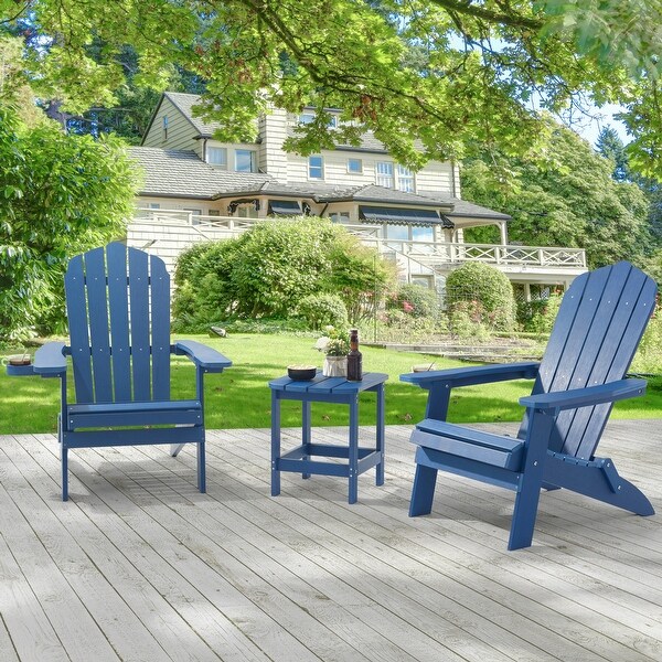 WINSOON All Weather HIPS Outdoor Folding Adirondack Chairs Outdoor ...
