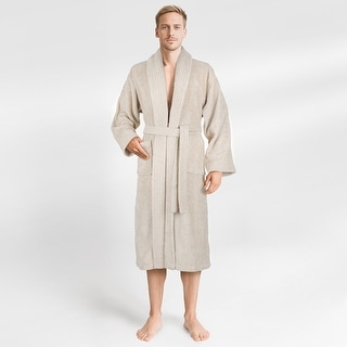 American Soft Linen Cotton Turkish Bathrobes Soft Absorbent Men Robes ...