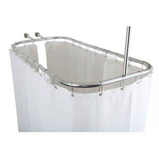 Utopia Alley Waffle Weave Clawfoot Tub Shower Curtain 180 x 70 Inch ...