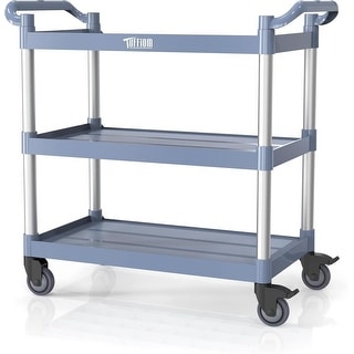 3-Tier Commercial Plastic Utility Cart with Wheels - Bed Bath & Beyond ...