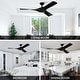 52-inch Nautical Black ABS 3-Blade Propeller Ceiling Fan with Remote ...