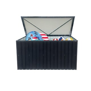 Metal Outdoor Metal Storage Box For Black Storage - 1 - Bed Bath ...