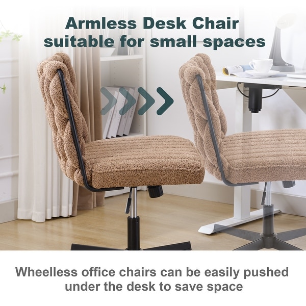 Upholstered Armless Office Desk Chair Home Office Leisure Chair No Wheels Bed Bath Beyond 40797689