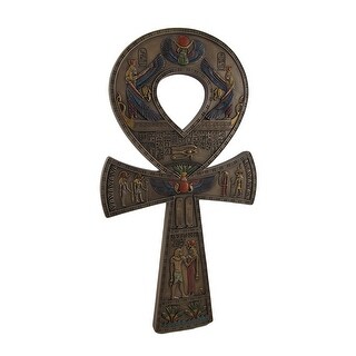 Bronze Finished Ancient Egyptian Ankh Symbol Wall Hanging 15 3/4 - Bed ...
