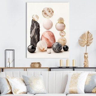 Designart "Zen Gem Stones Minerals" Spiritual Stone Wall Art Living ...