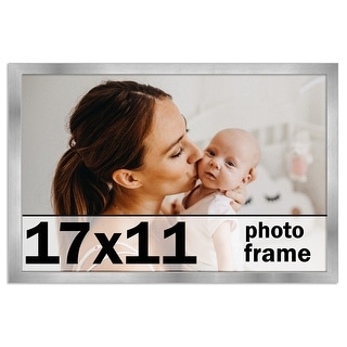 17x11 Frame Stainless Steel Silver Picture Frame - Modern Photo Frame ...